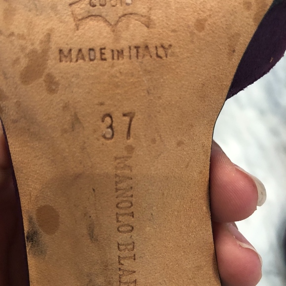 Manolo Blahnik | Shoes | Manolo Blahnik Purple Suede Pumps | Poshmark